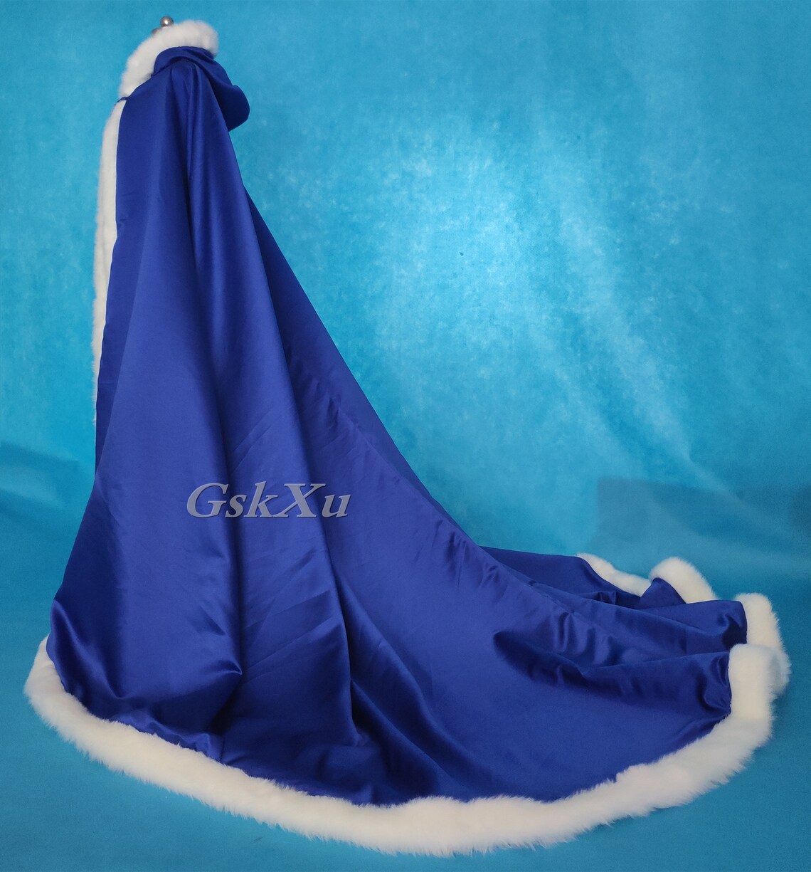 Royal Blue Satin Bridal Cape Pageant Train 88-inch Wedding - Etsy