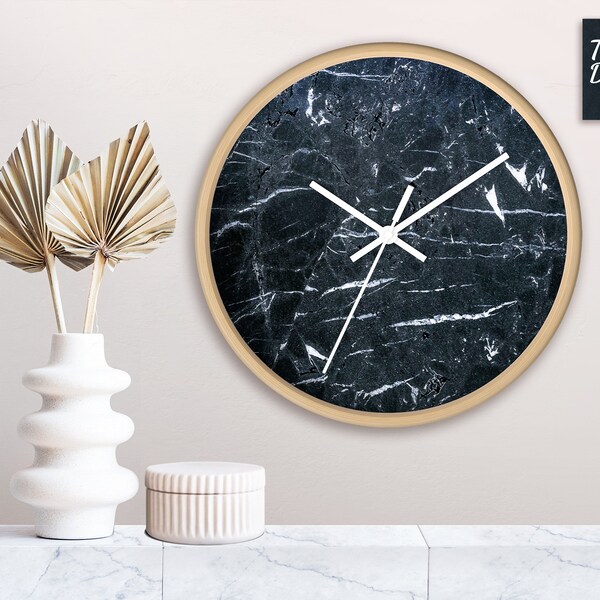 Marble Clock - Etsy