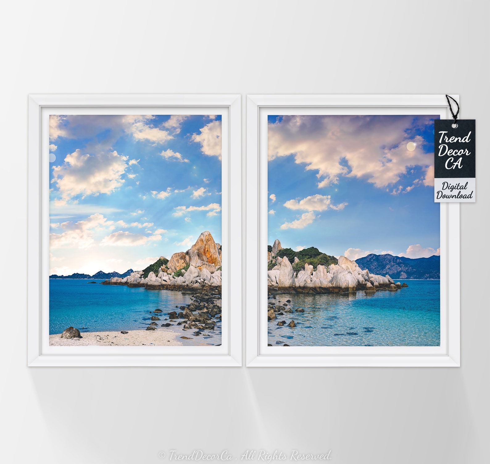 Beautiful Tropical Island Set of 2 Prints Island Poster - Etsy Canada