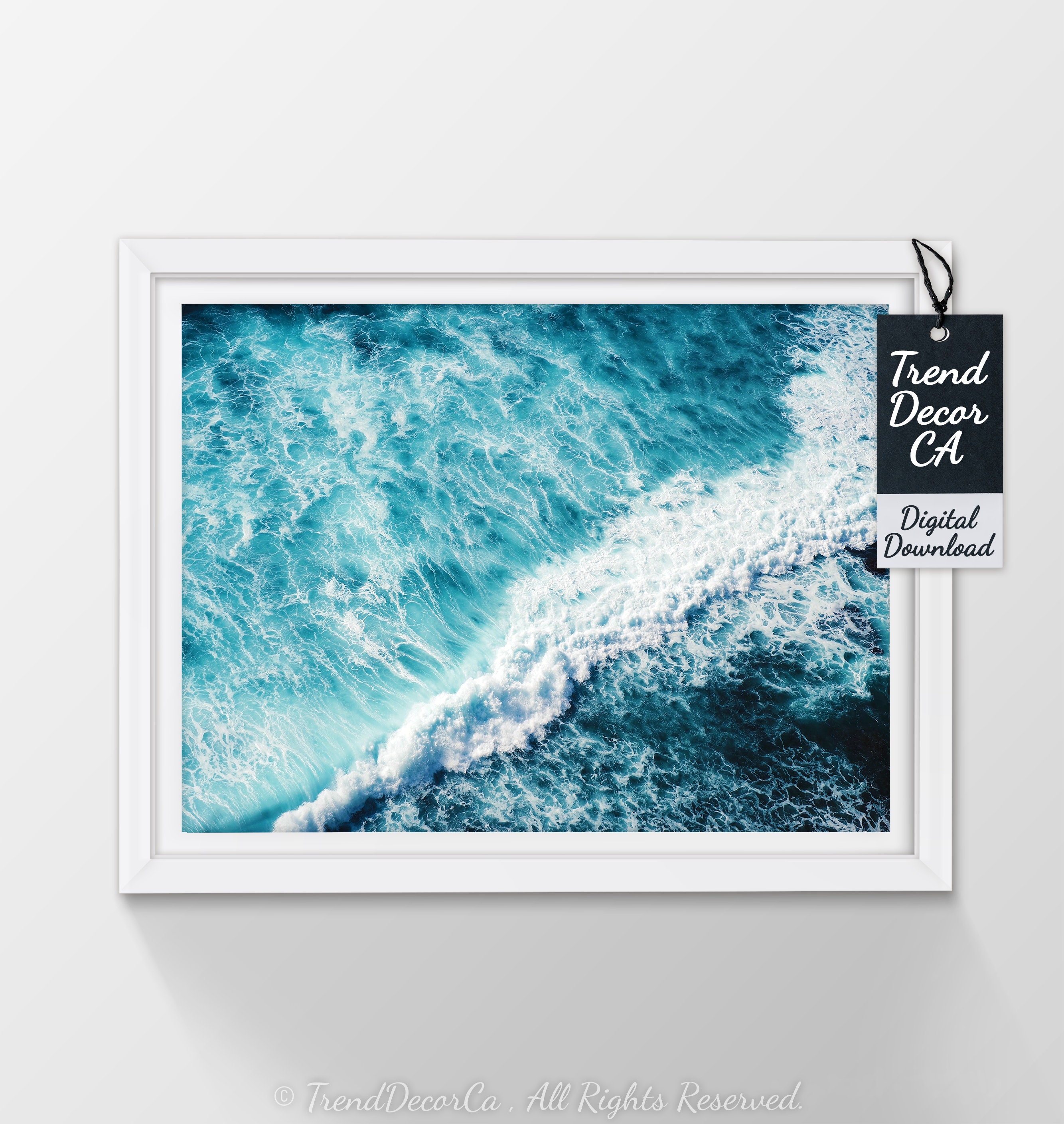 Ocean Wave Print Ocean Wave Digital Print Ocean Wave Wall Art Ocean ...