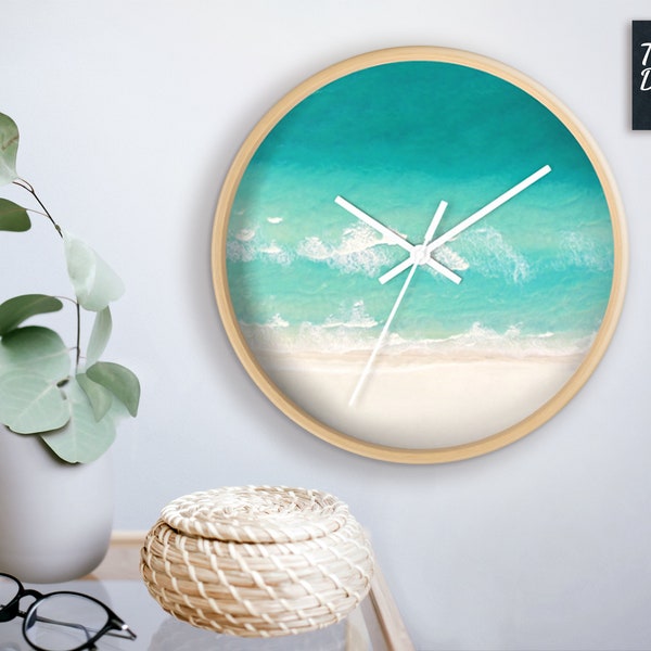 Turquoise Blue Clock - Etsy