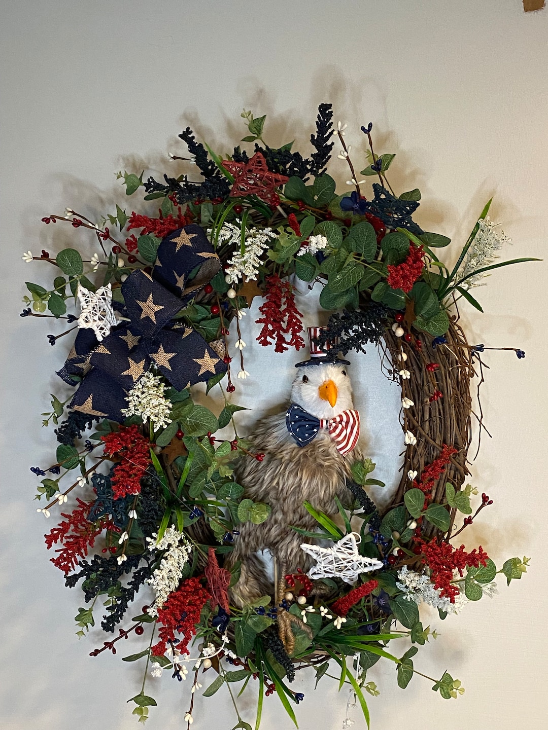 Bald Eagle Patriotic Wreath, Fourth of July Wreath - Etsy