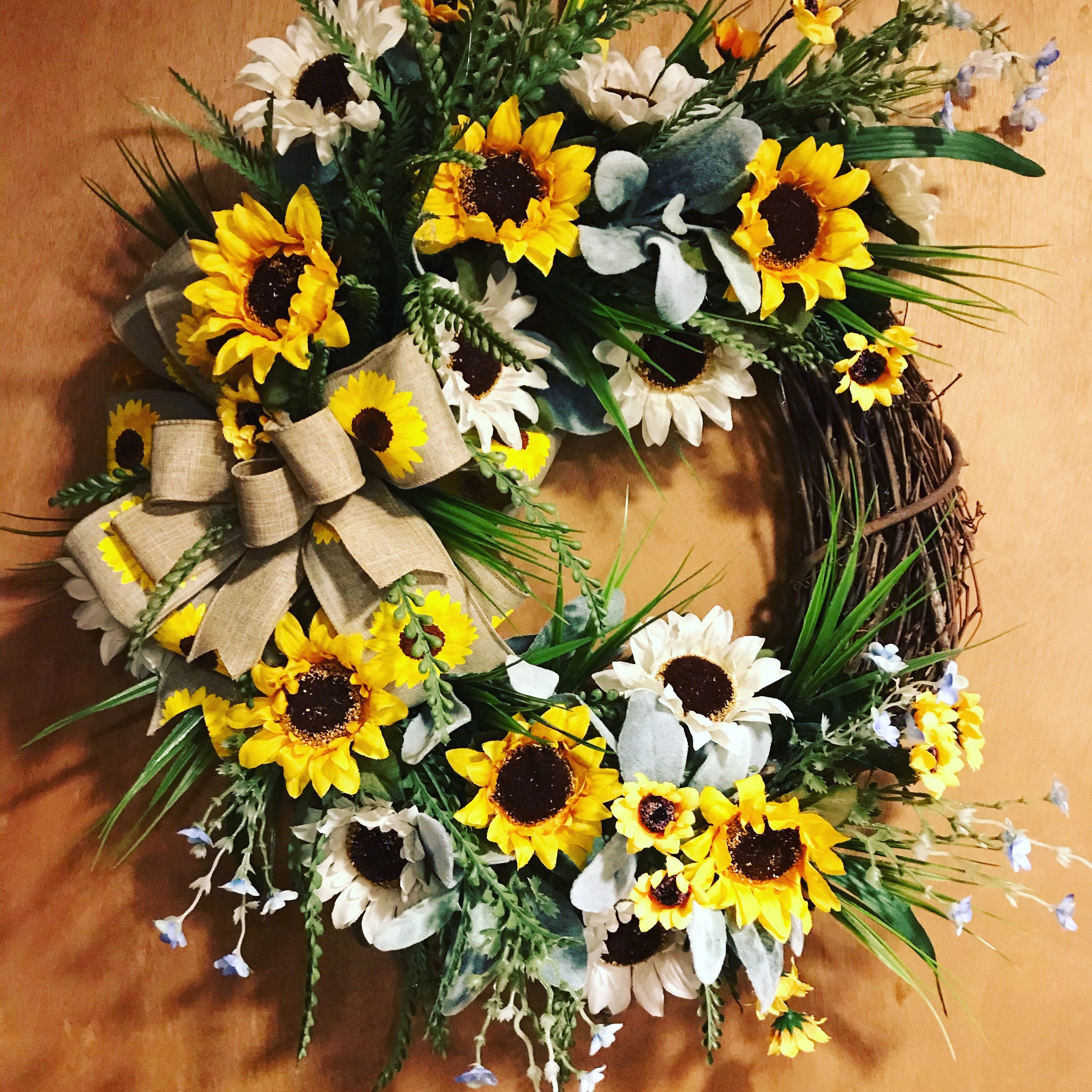Sunflower Wreath , Wreath for Fall , Everyday Wreath , Sunflower Wreath ...
