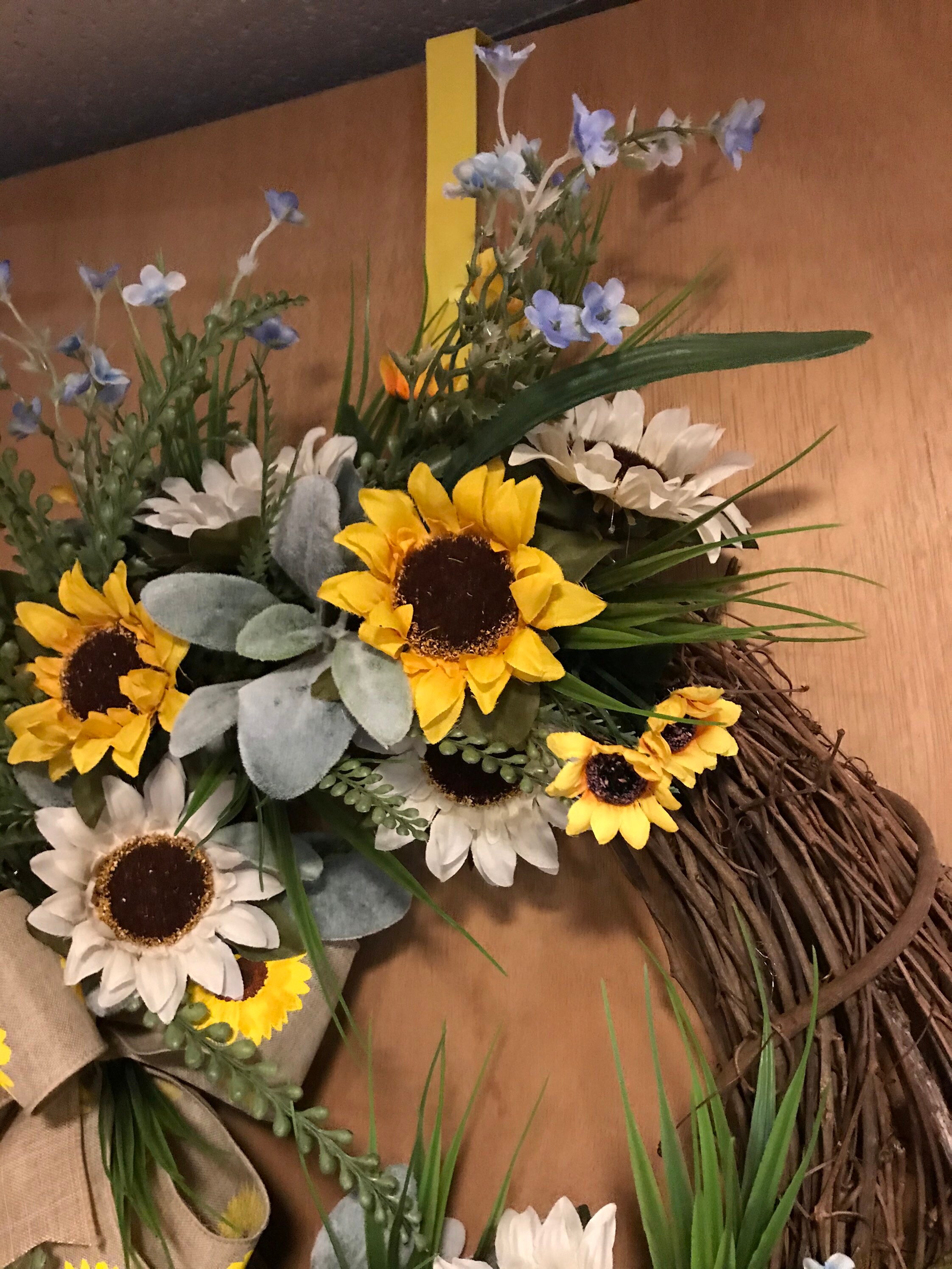 Sunflower wreath wreath for fall everyday wreath | Etsy