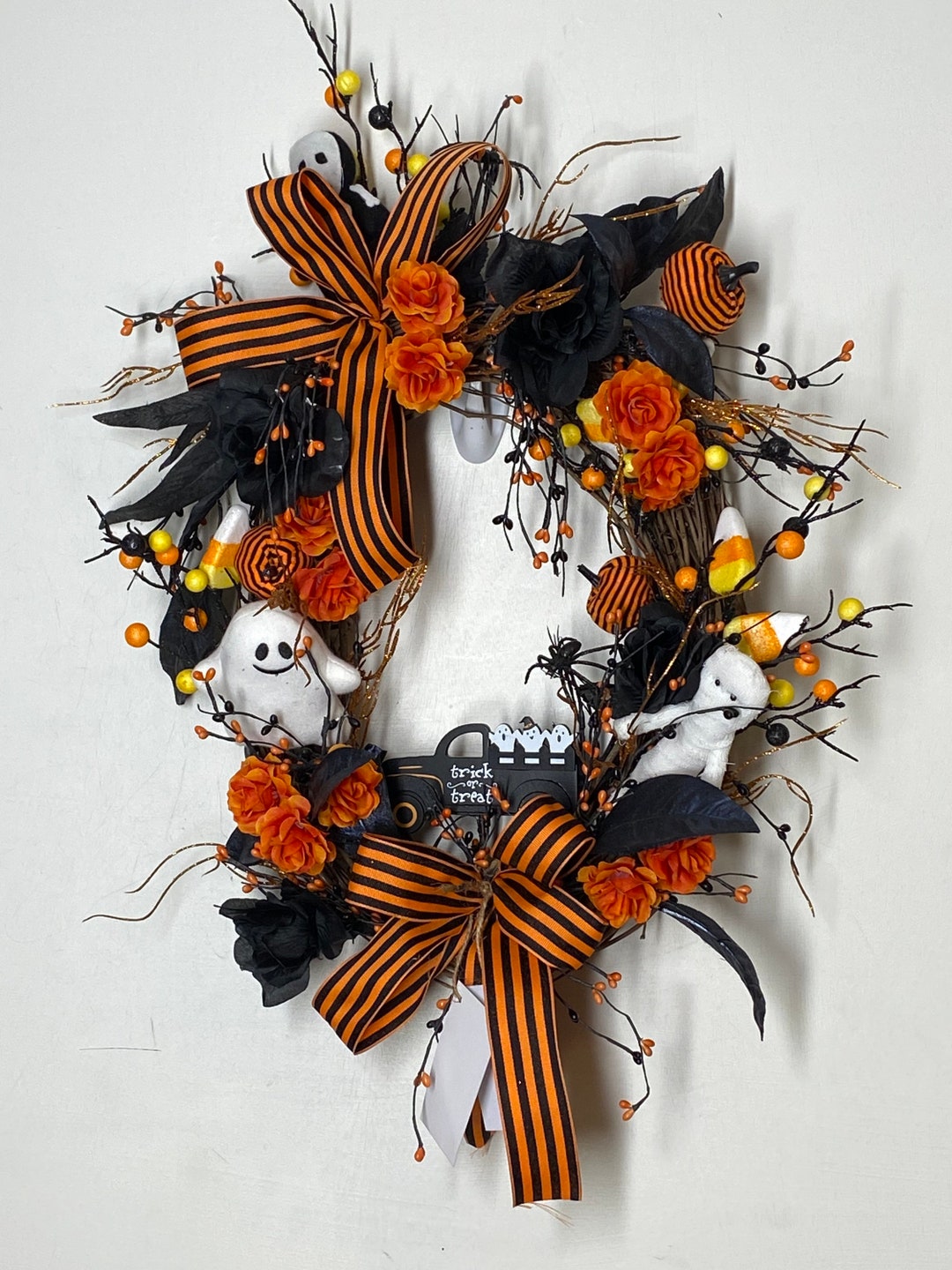 Halloween Wreath, Halloween Decor - Etsy