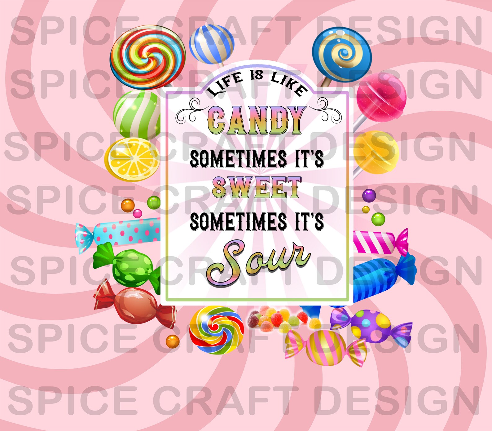 Life is Like Candy Digital Download Waterslide - Etsy