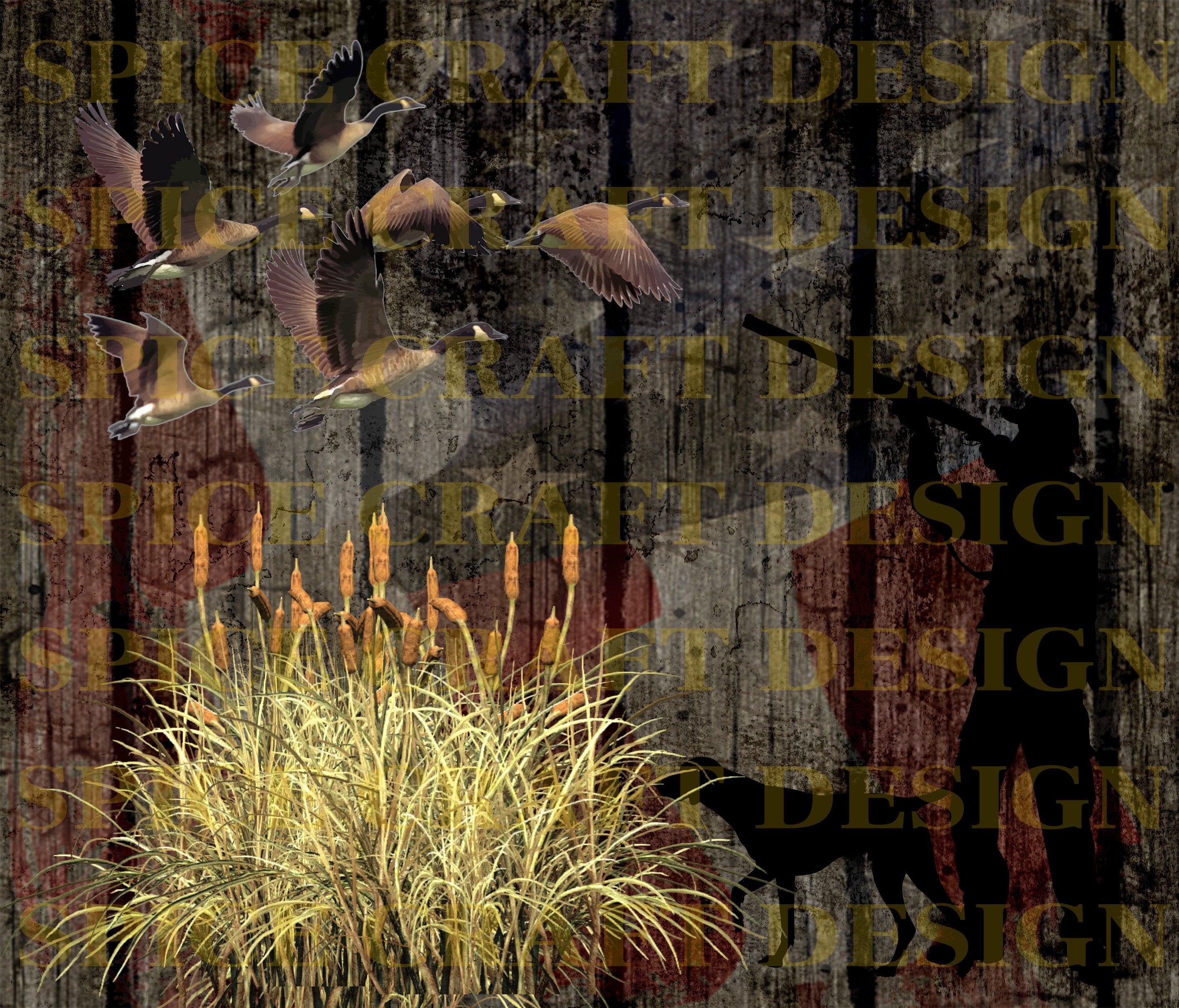 Duck/geese Flag Wooden Background 20oz Skinny Tumbler - Etsy