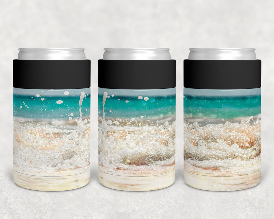 Ocean Waves and Beach | Regular Can Cooler | Png File | Digital ...