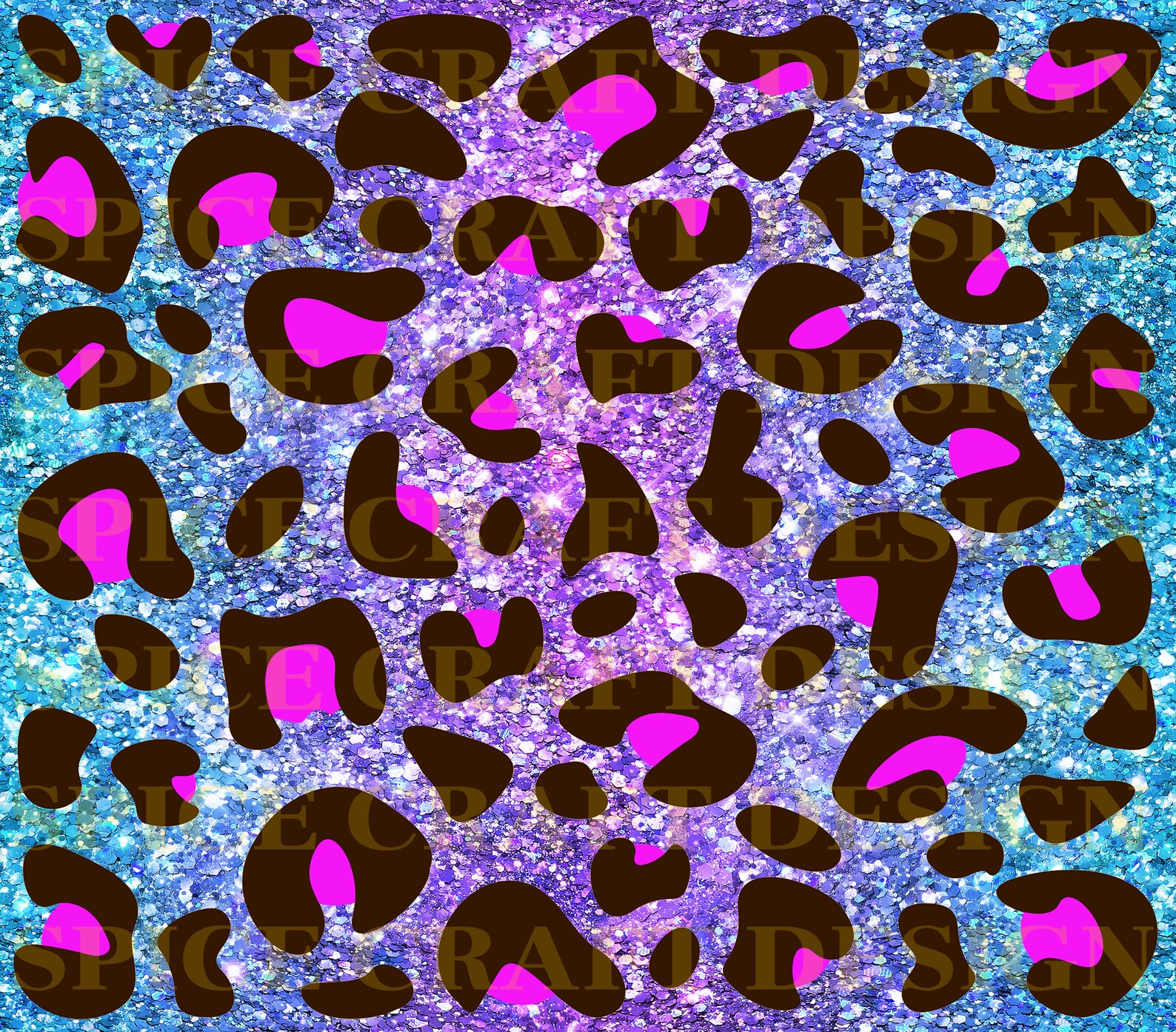 Glitter Ombre Leopard Skinny Tumbler Wrap Digital Download - Etsy