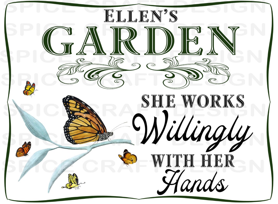 Personalized Image Works Willingly With Her Hands | Butterfly | Digital ...
