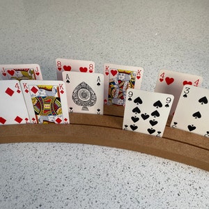 Wooden Curved Playing Card Holder Great for Children - Etsy