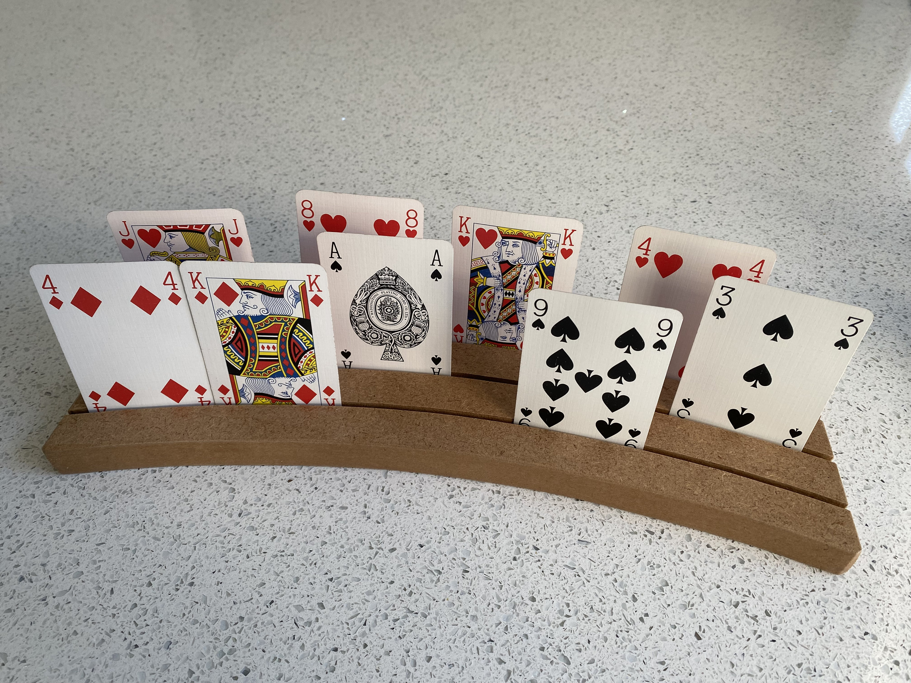 Wooden Curved Playing Card Holder Great for Children - Etsy
