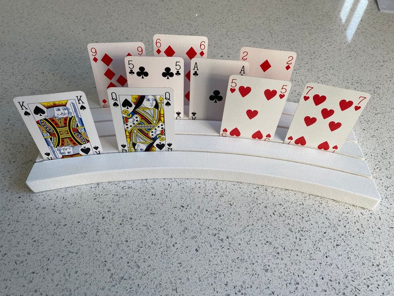 Wooden Curved Playing Card Holder Great for Children - Etsy