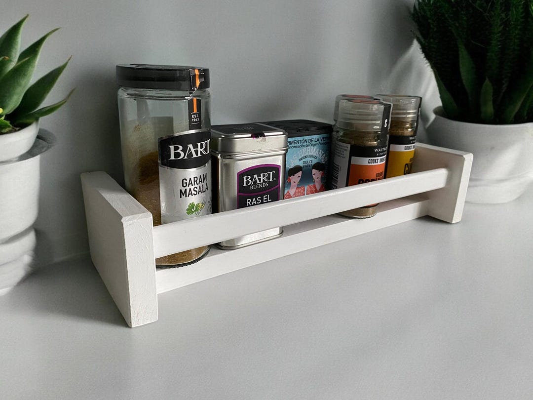Handmade Wooden Spice / Condiments Rack for Kitchen - Etsy