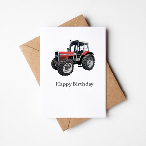 Personalised Tractor Greeting Card Birthday, Anniversary, Massey ...