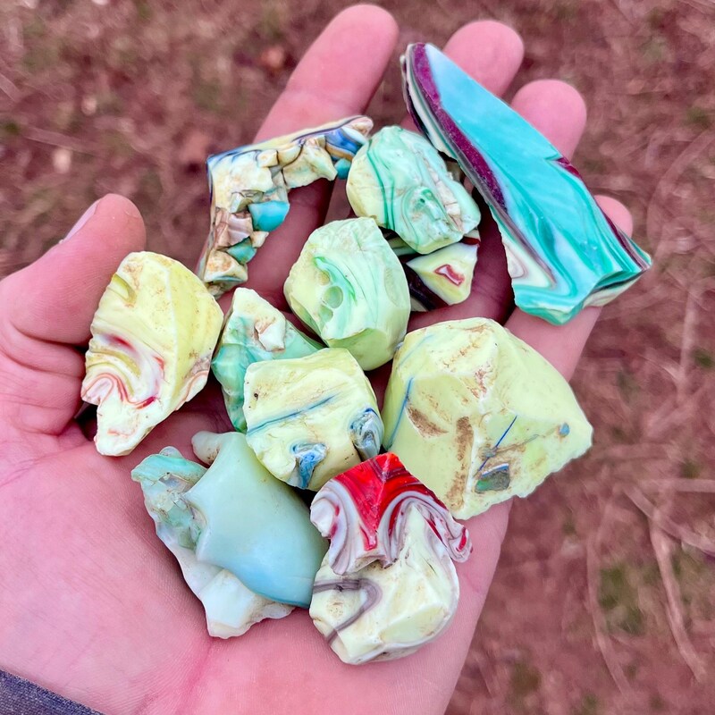 Slag Glass Chunks - Etsy