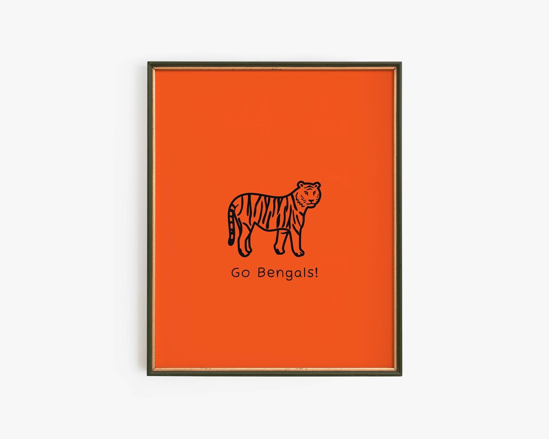 Go Bengals Nursery Print, Kids Digital Prints, Nursery Art Print ...