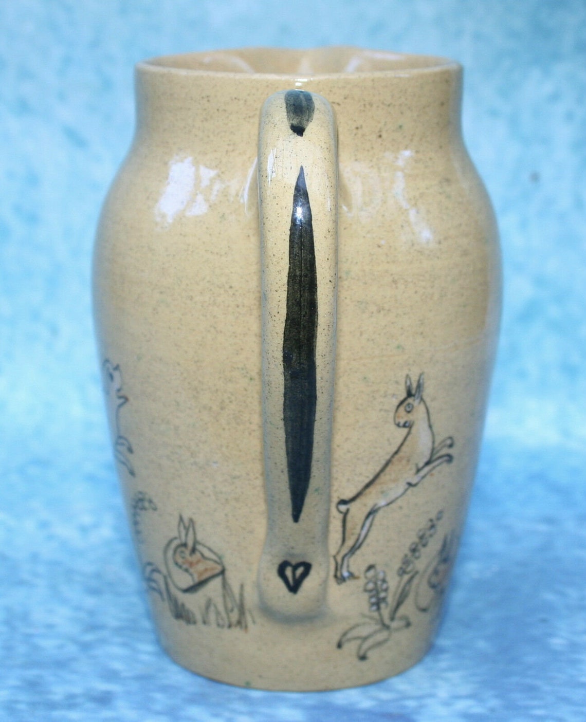 Antique Aline R Ellis Studio Pottery Scraffito Jug Signed Ebury Hunting ...