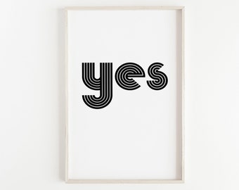 Yes print | Etsy