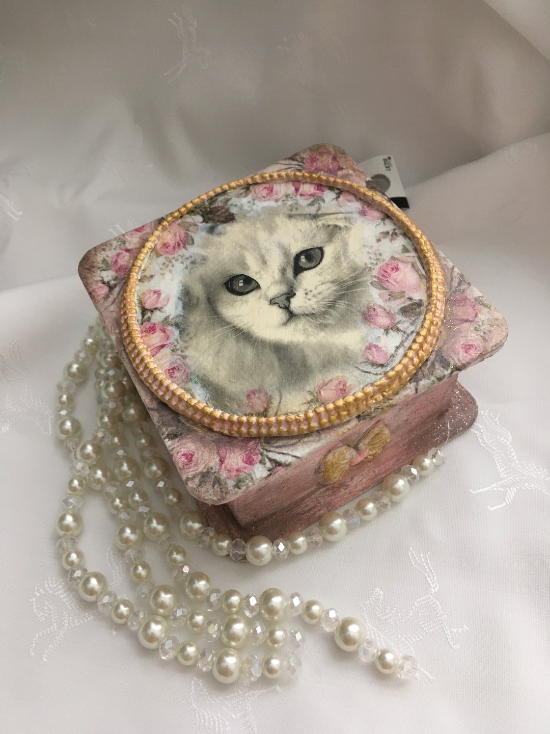 Vintage Style Multimedia Box With Cats Images - Etsy