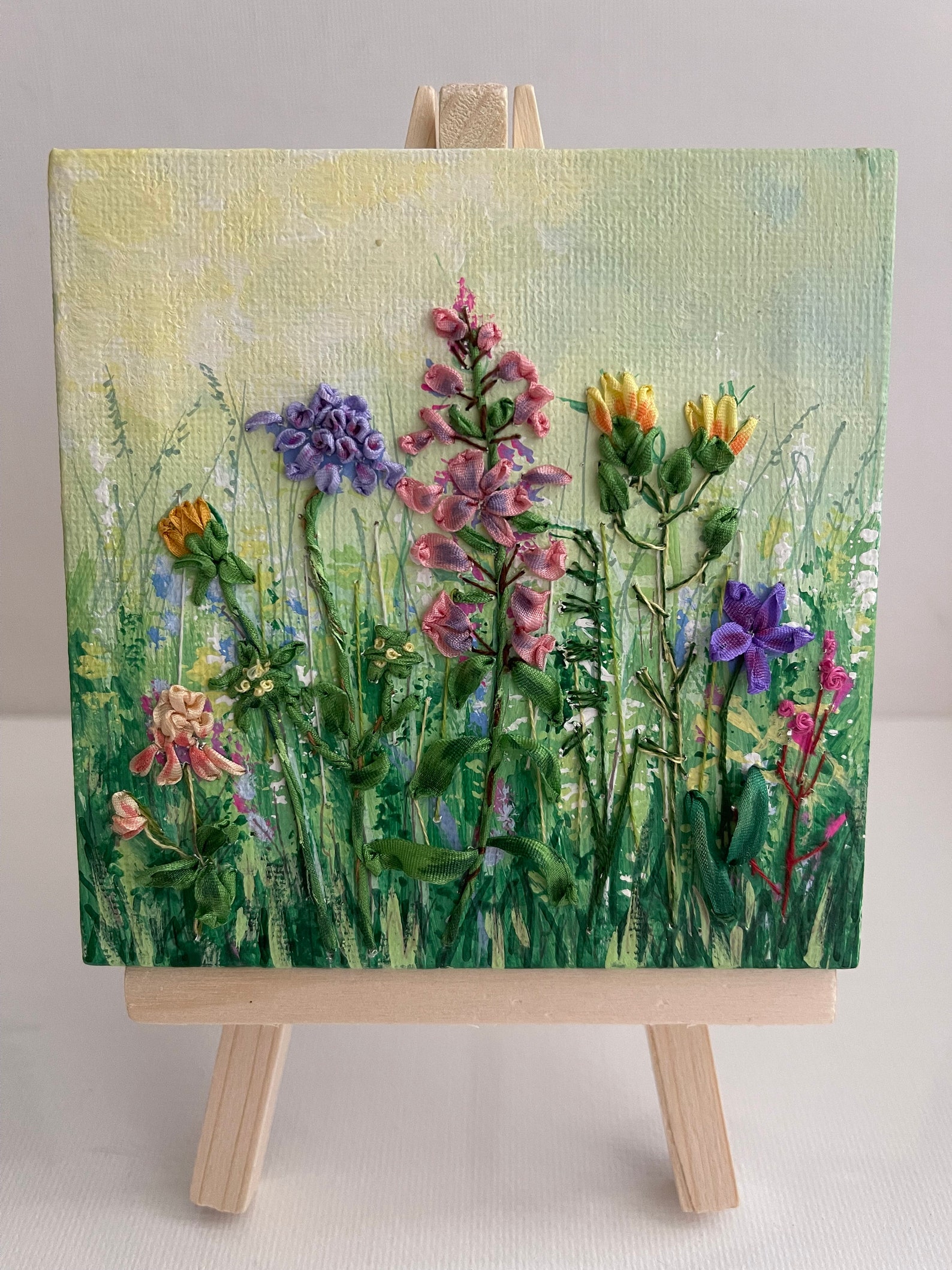 Field Flowers / Silk Ribbons Embroidery - Etsy