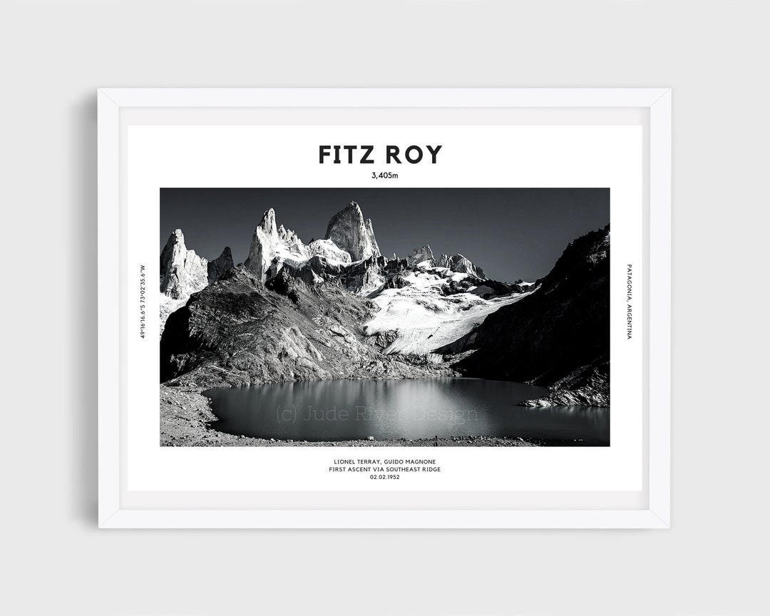 Fitz Roy Minimalist Print Fitz Roy Art Mountain Home Decor - Etsy