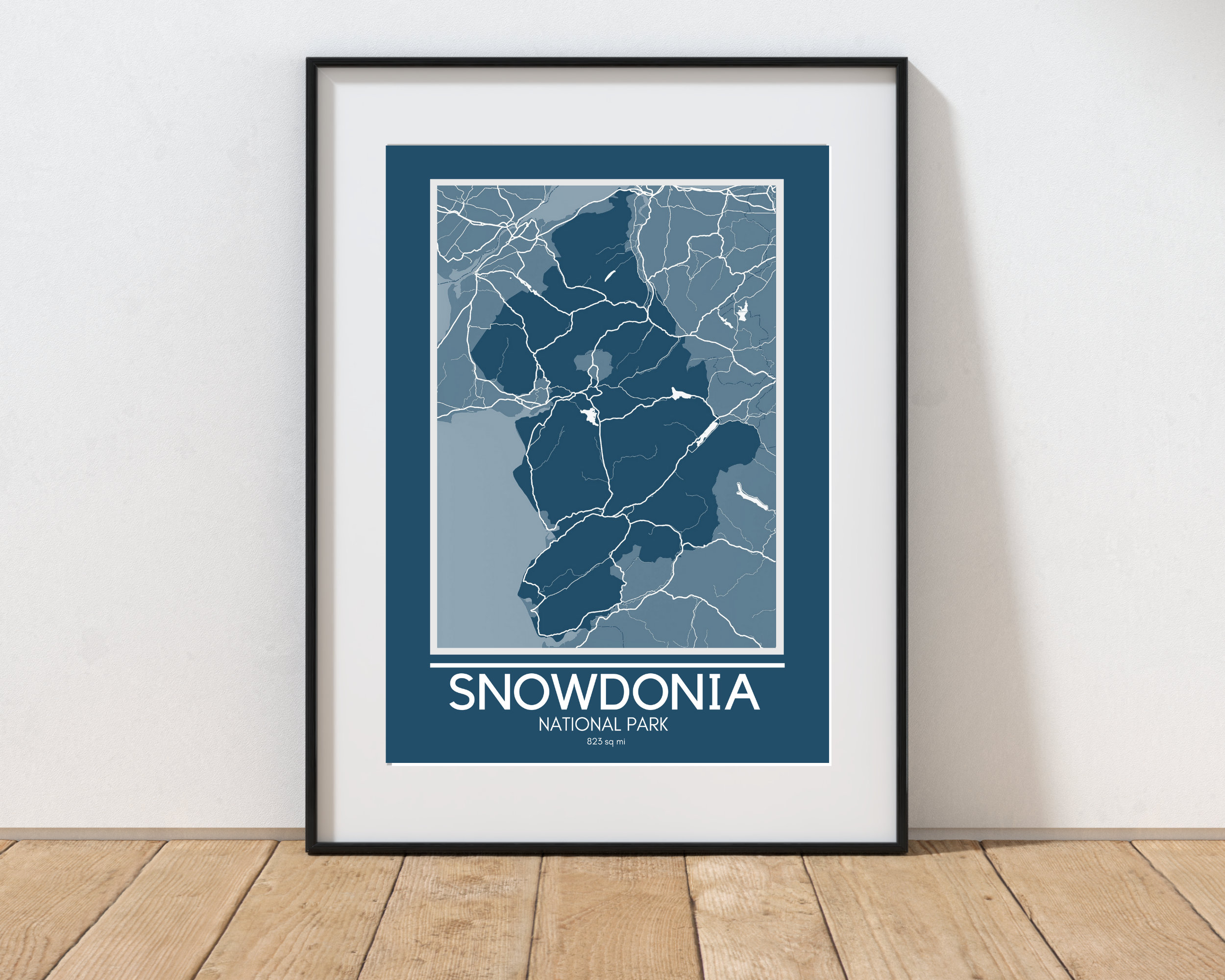 Snowdonia National Park Map Print: Minimalist Giclée Art - Etsy UK