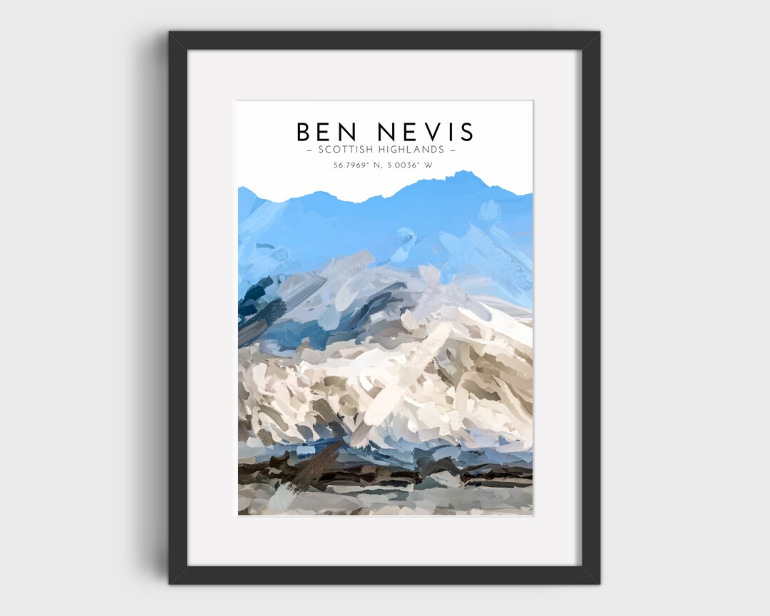Abstract Ben Nevis Print Abstract Art Ben Nevis Winter Print Winter ...