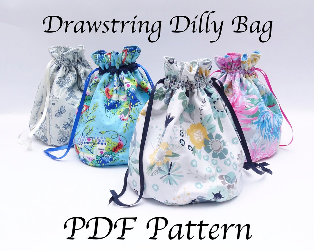 Drawstring Dilly Bag PDF Pattern With Six Internal Pockets - Etsy