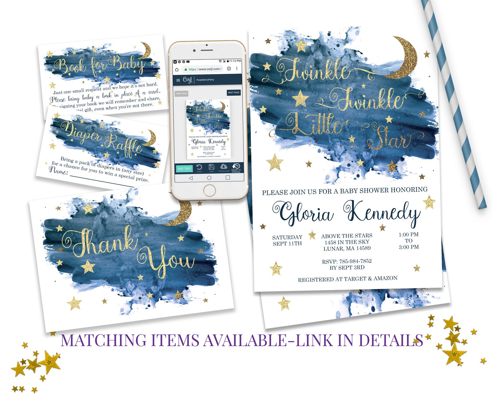 Twinkle Twinkle Little Star Food Sign Moon and Stars Baby - Etsy