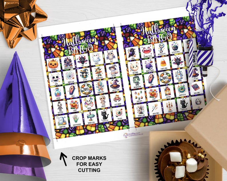 Halloween Bingo Game Sheets and Halloween Game Calling Cards Halloween ...