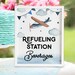 Airplane Party Decor Beverage Table Sign Airplane Drink Sign Fueling ...