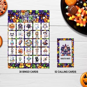 Halloween Bingo Game Sheets and Halloween Game Calling Cards Halloween ...