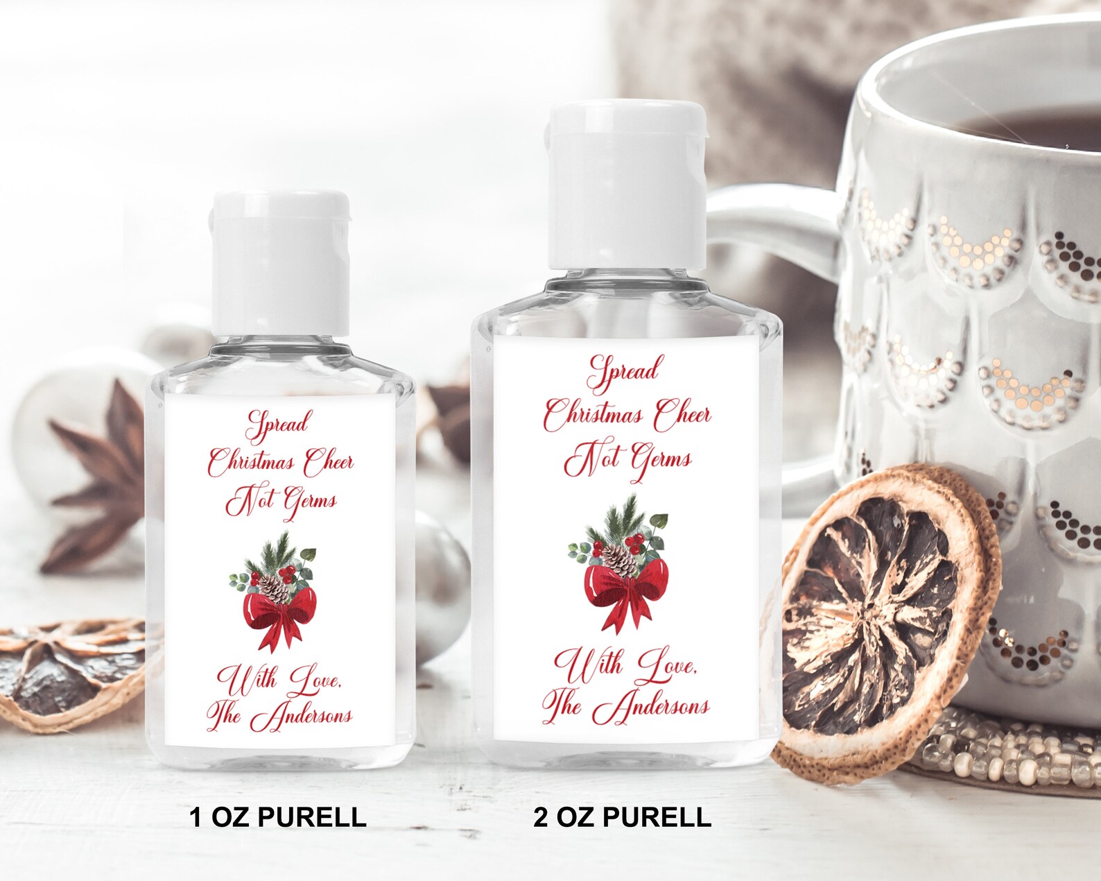 Editable Hand Sanitizer Labels 2 Oz Purell Christmas Mini Bath | Etsy
