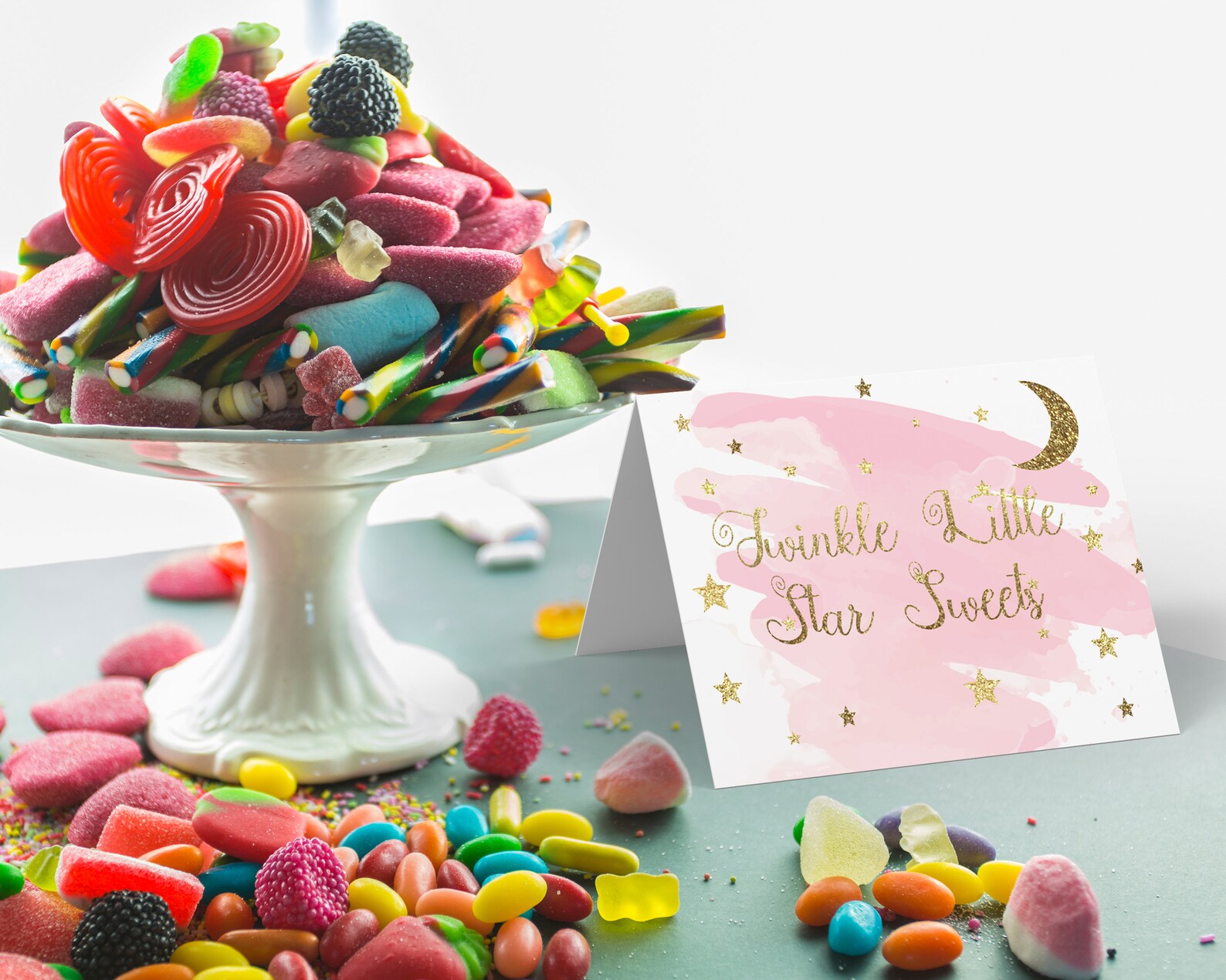Twinkle Twinkle Little Star Girls Food Tent Cards, ID155 - Etsy