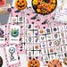 Pink Halloween Bingo Game Sheets and Halloween Game Calling Cards ...