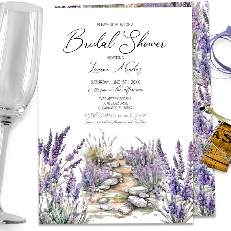 Lavender Invitations - Etsy