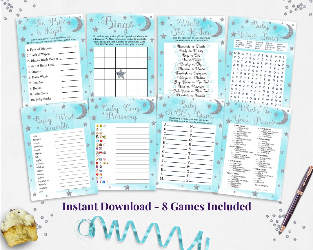Twinkle Twinkle Little Star Baby Shower Games, ID202 - Etsy