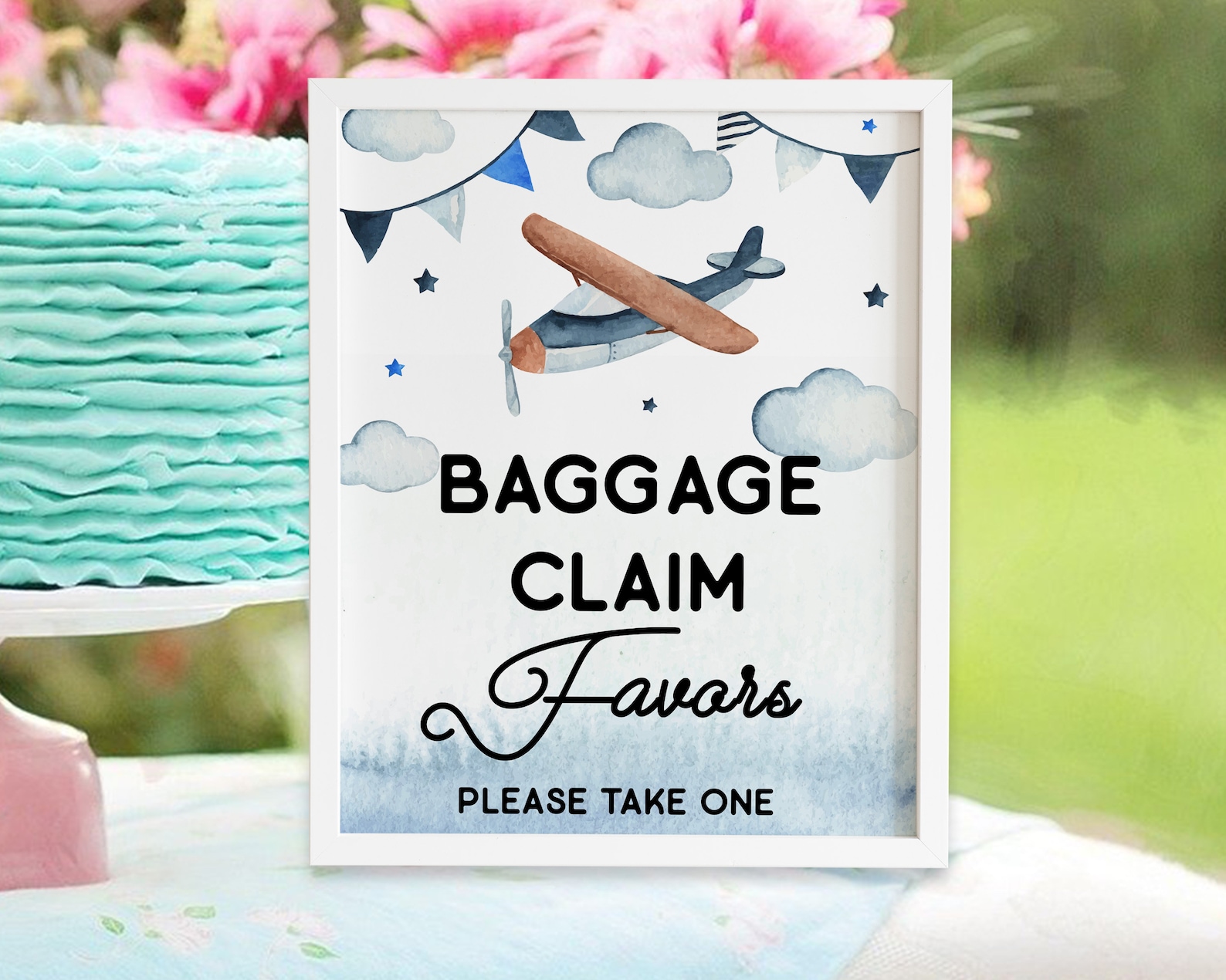 Vintage Airplane Baggage Claim Sign Airplane Birthday Airplane | Etsy