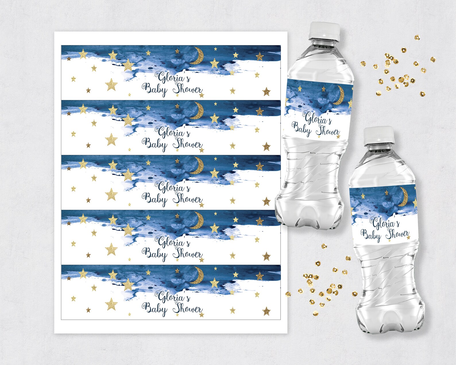 Twinkle Little Star Bottled Water Labels, ID137 - Etsy