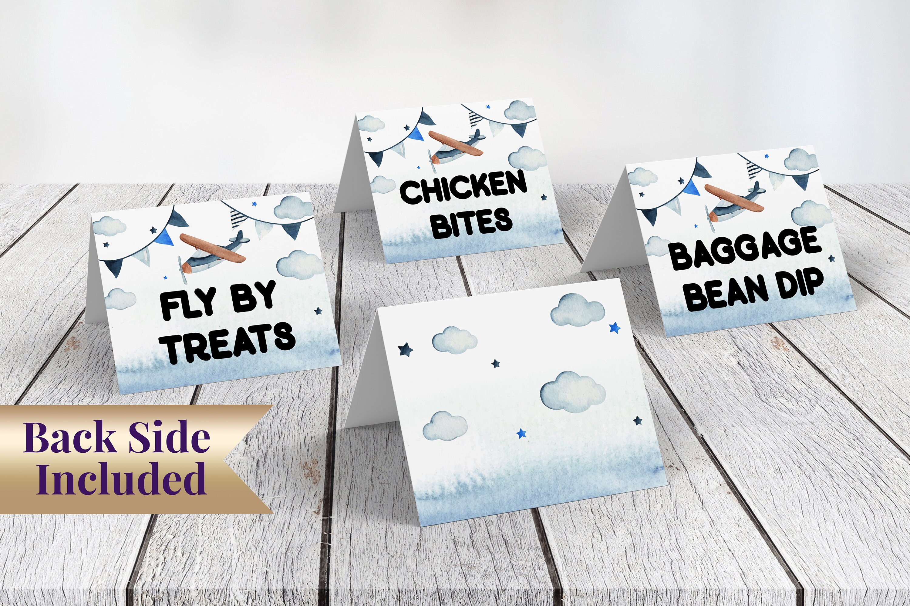 Airplane Place Cards Airplane Food Labels Airplane Birthday Airplane ...