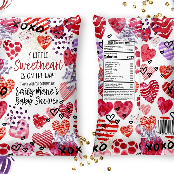 Valentine Chip Bag Template - Etsy