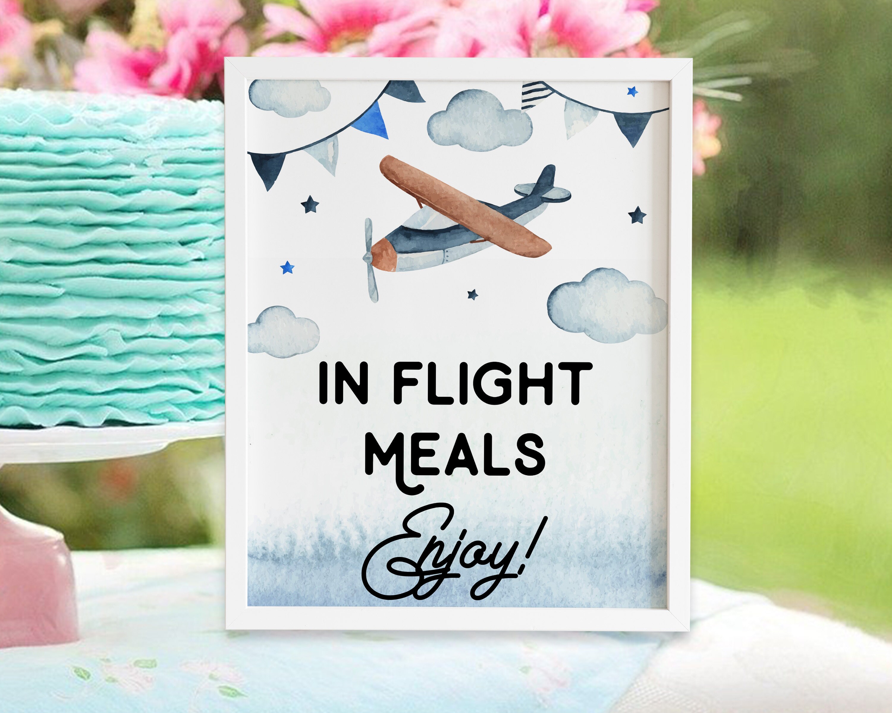 Airplane Meal Sign Airplane Food Table Sign Fueling Station - Etsy