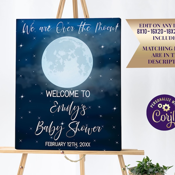 Moon and Stars Welcome Sign - Etsy