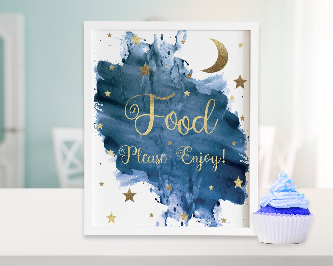 Twinkle Twinkle Little Star Food Sign Moon and Stars Baby - Etsy