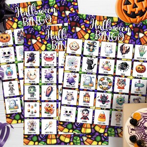 Halloween Bingo Game Sheets and Halloween Game Calling Cards Halloween ...
