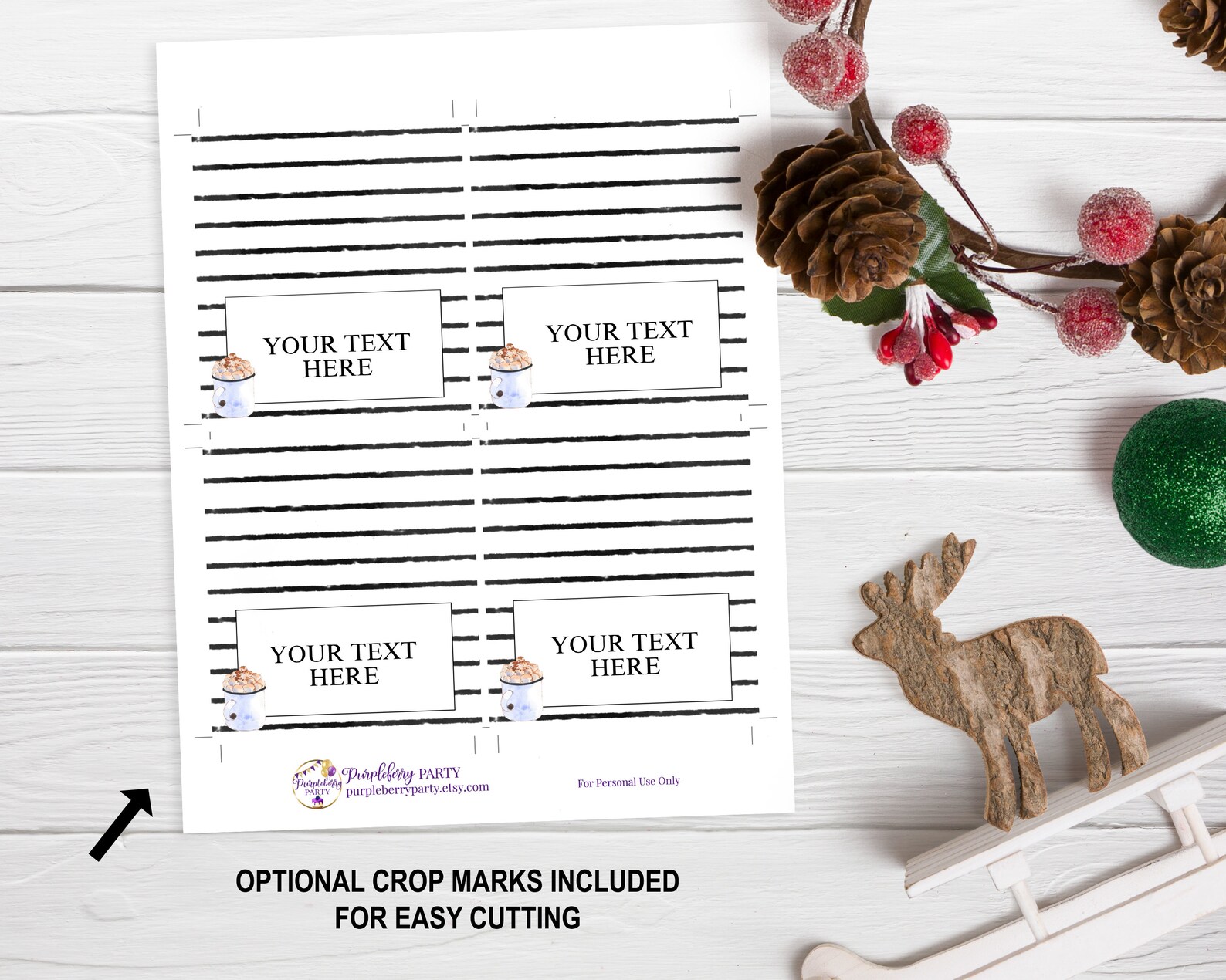 Editable Hot Cocoa Bar Sign and Hot Cocoa Bomb Tags Set Hot Chocolate ...