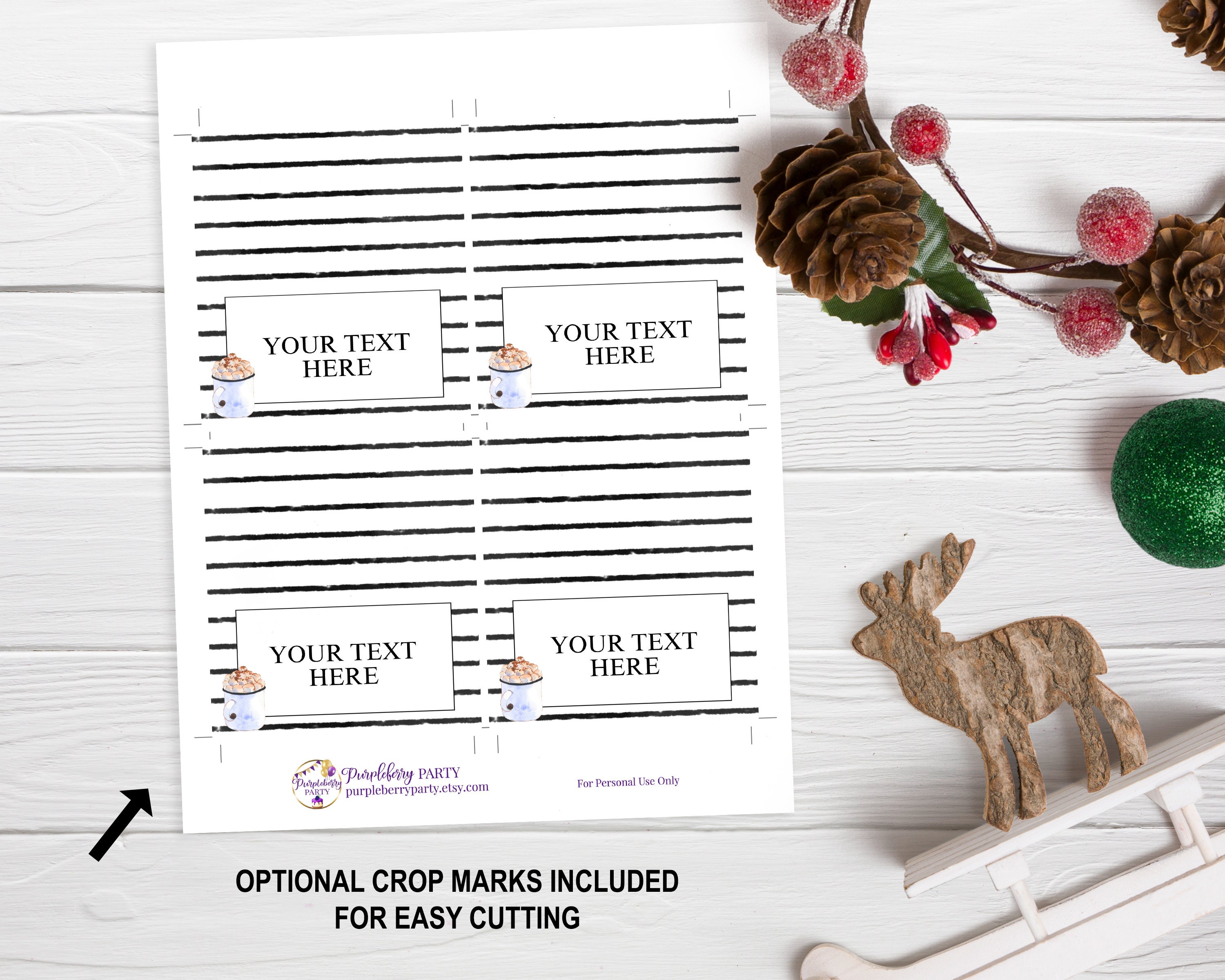 Editable Hot Cocoa Bar Sign and Hot Cocoa Bomb Tags Set Hot | Etsy