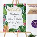 Tropical Baby Shower Welcome Sign Girl Aloha Baby Shower Luau Sign ...