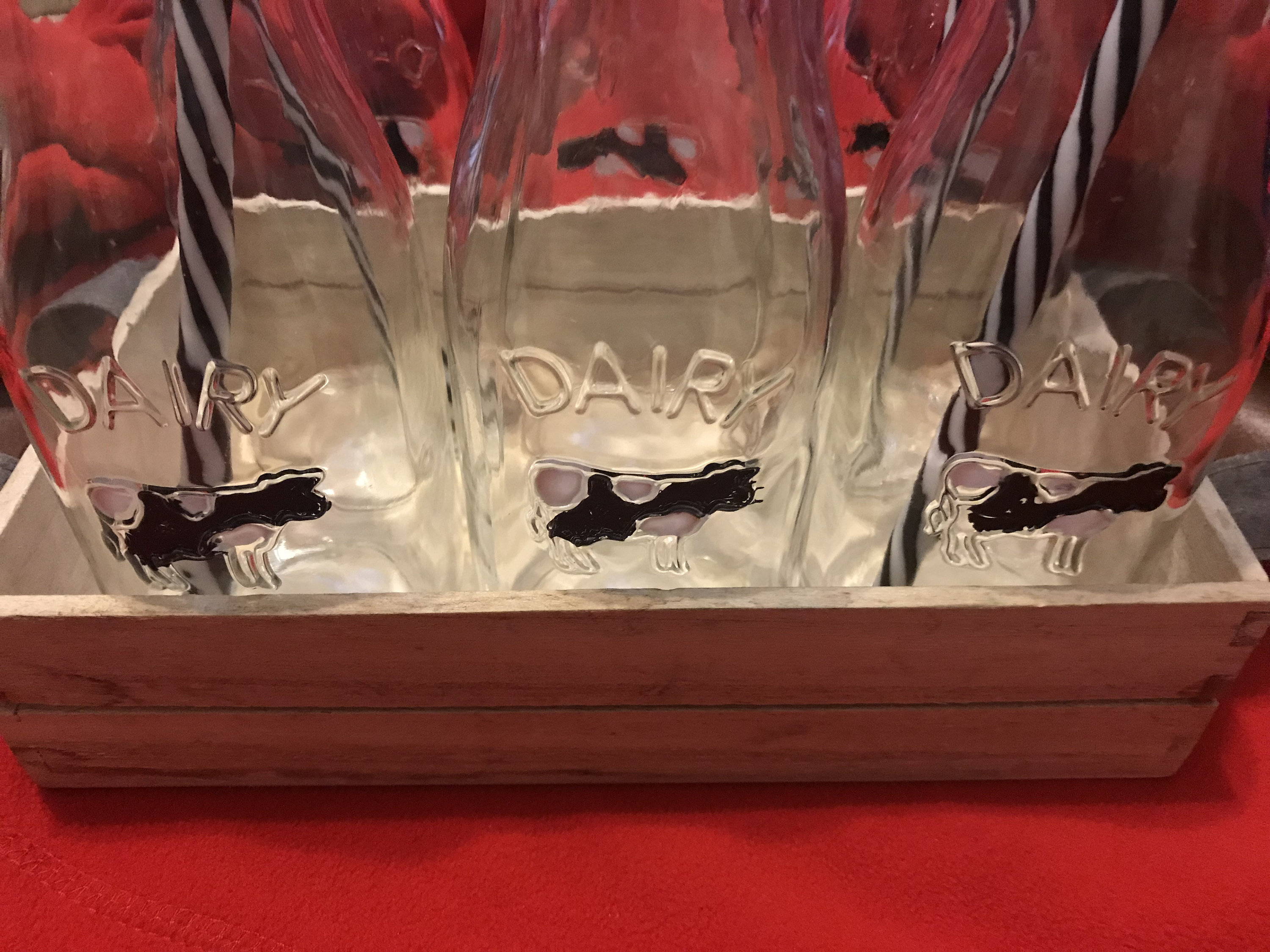 Unique and Rare Vintage Glass Milk Bottles Decor - Etsy